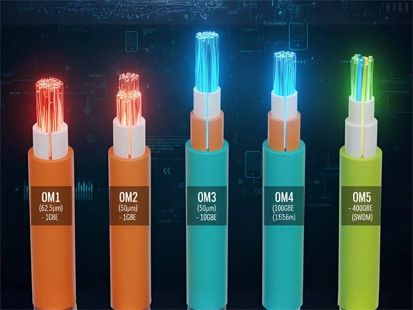 Multimode Fiber Guide: Differences Between OM1, OM2, OM3, OM4, OM5 – Network-Switches