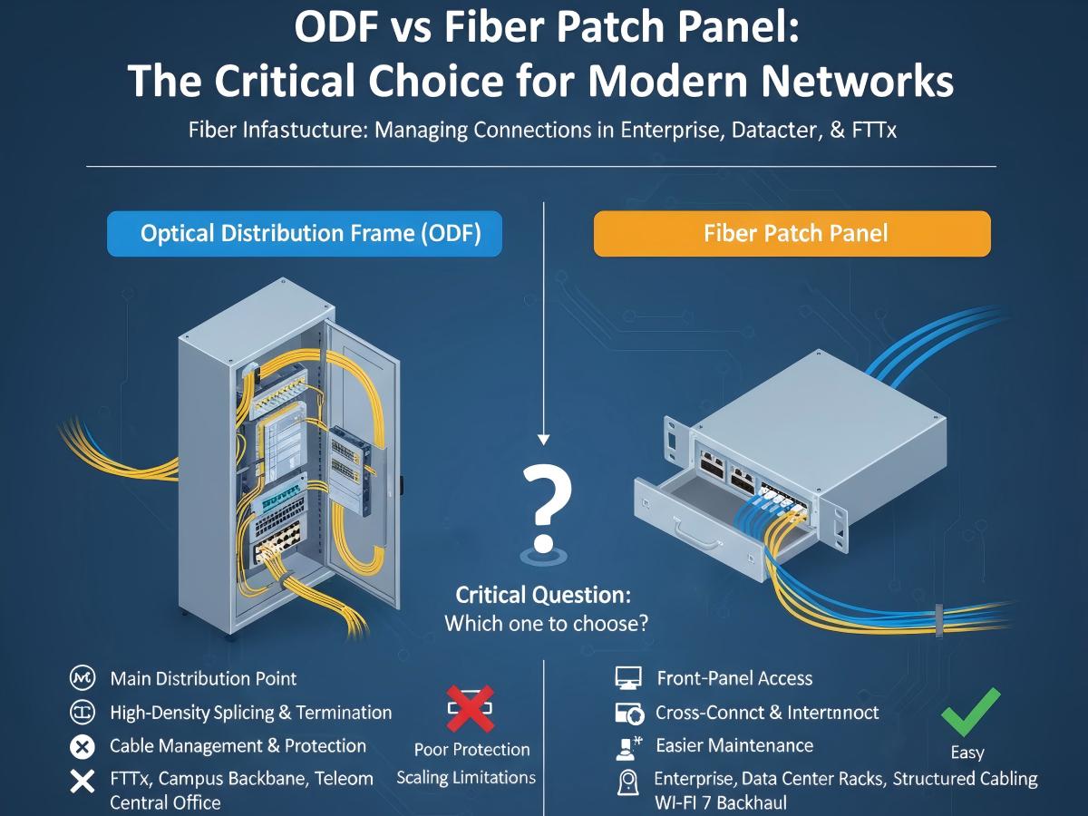 Fiber Patch Panel vs ODF (2026 Guide) – Differences & Best Practices – network-switch.com
