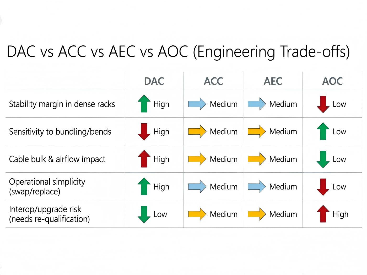 ACC vs AEC vs DAC vs AOC: Field-Tested and Real Data Center 2026 ...