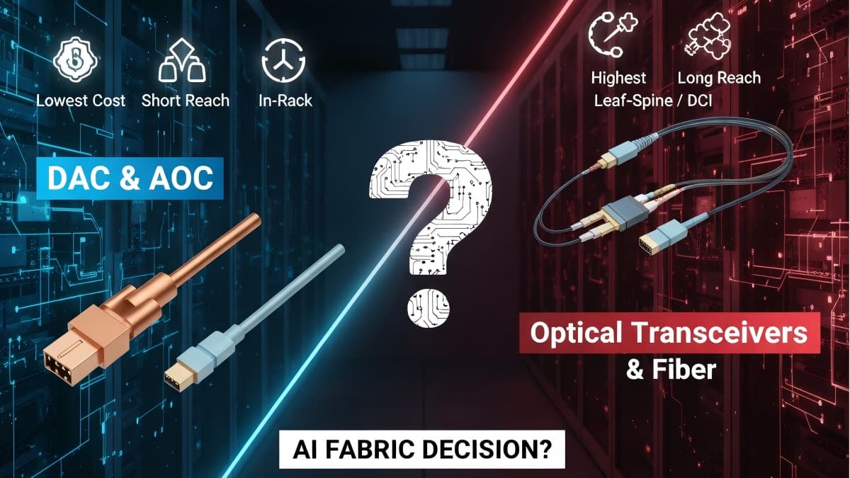 DAC vs AOC vs Optical Transceivers: Which is Best for DC 2025? – Network-Switches
