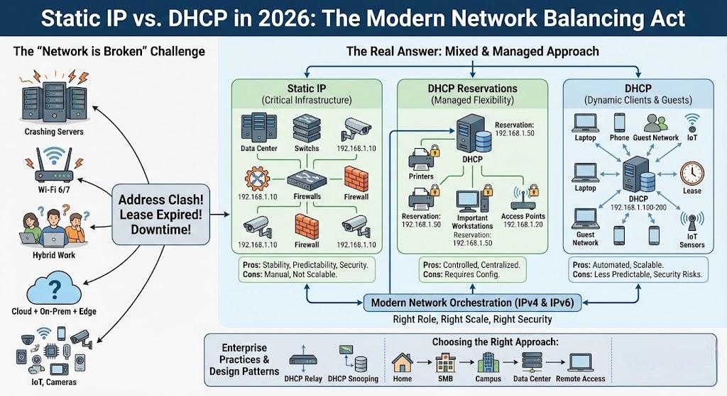 DHCP vs Static IP in 2026: Best for Flexible and Secure Network ...