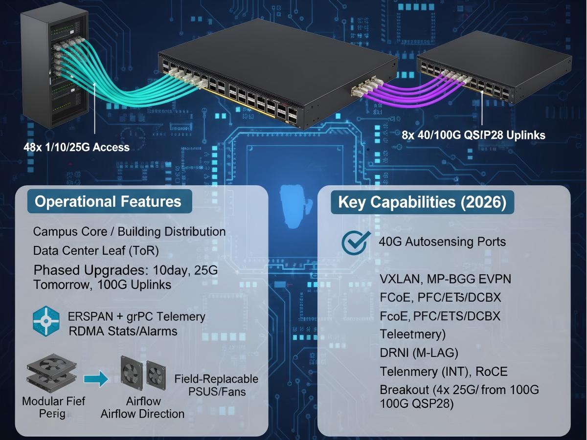 H3C S6550X-56HF-HI Review: 48×25G + 8×100G Campus / Data Center Switch ...