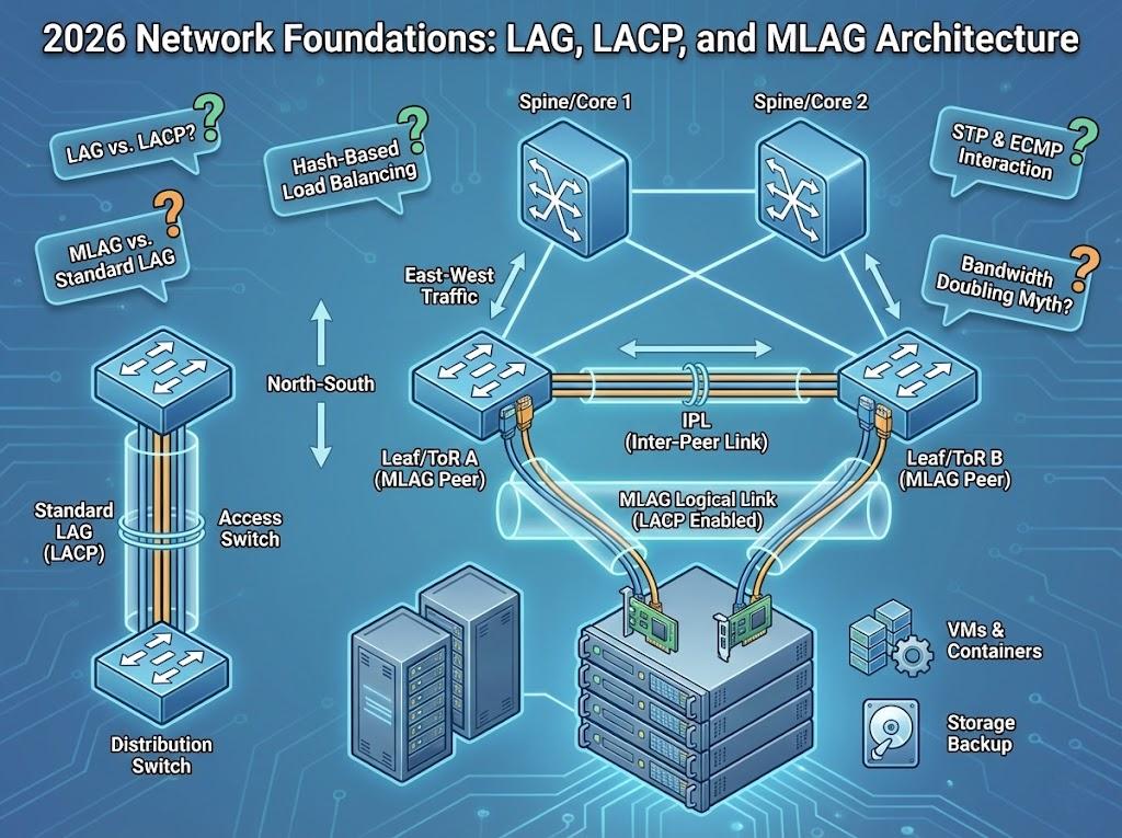 Link Aggregation, LAG, LACP and MLAG in 2026: Design, Best Practices – network-switch.com
