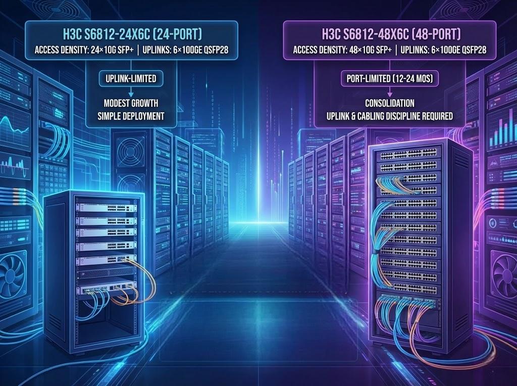 S6812-24X6C vs S6812-48X6C (2026): 24 vs 48-Port 10G Access Switch ...