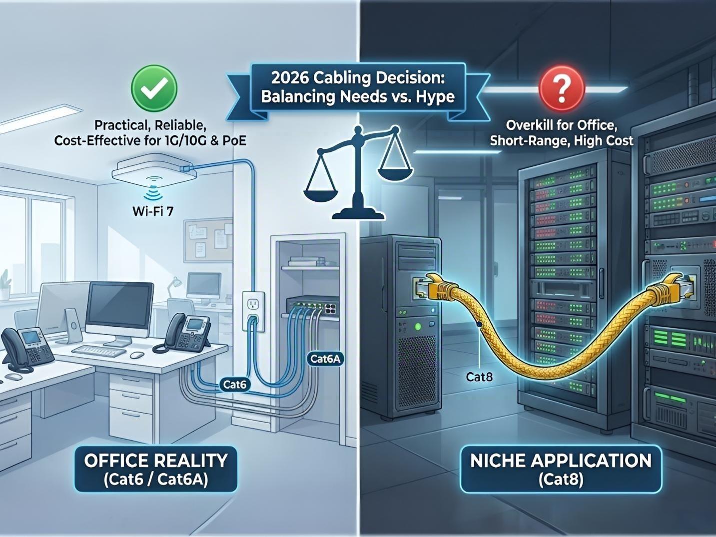 Cat6 vs Cat8 in 2026: Right Ethernet Cable for Office and Data Center ...