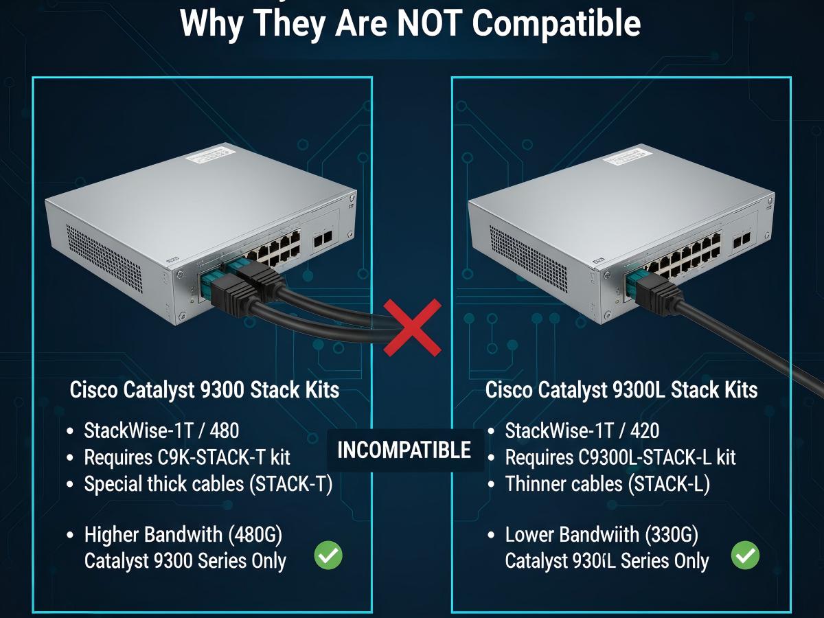 Cisco 9300 Stack Kit Compatibility Guide: 9300 vs 9300L vs 9300X ...
