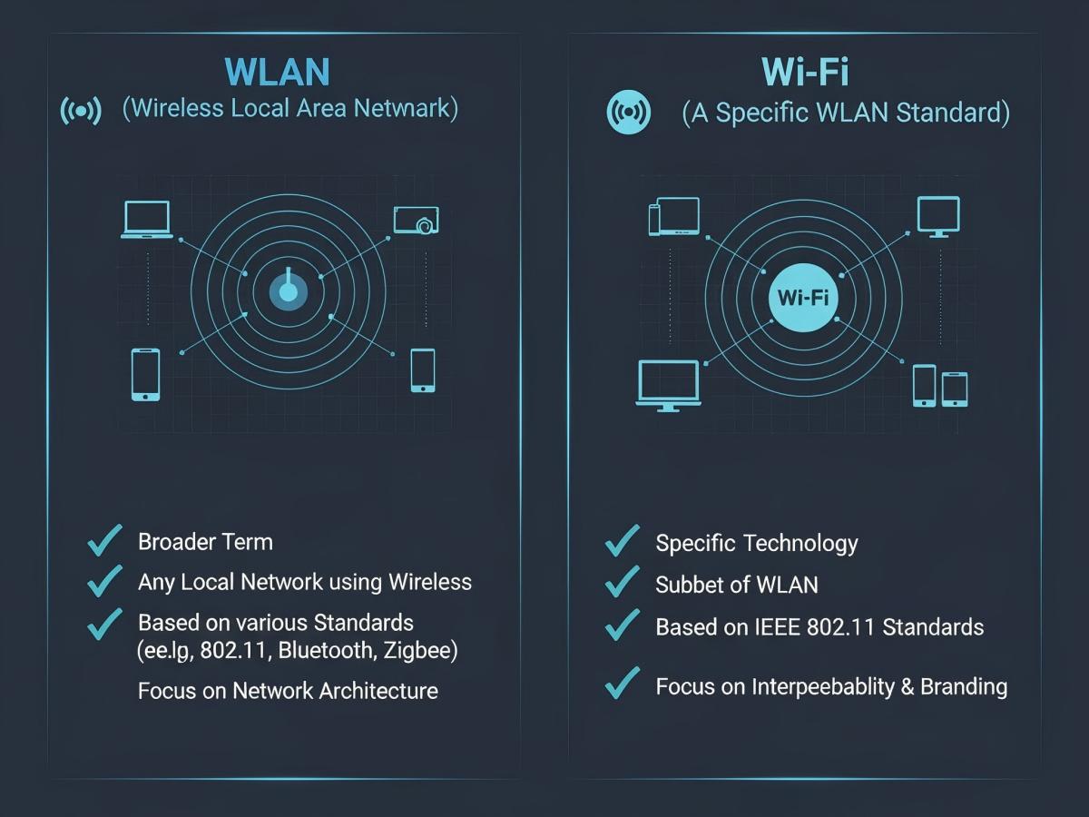 Difference Between WLAN and Wi-Fi – Definition and Key Comparison 2025 ...