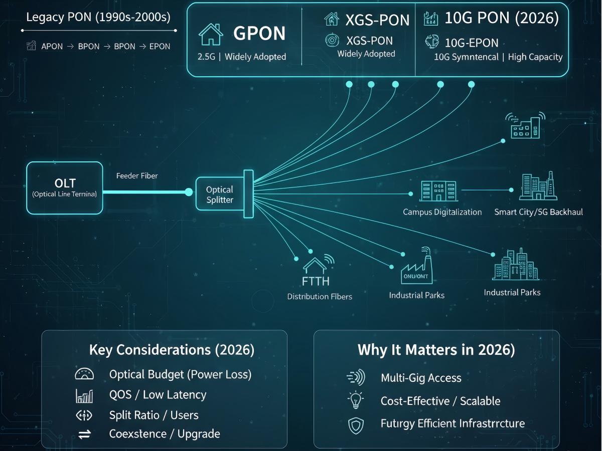 2026 PON Evolution Guide: EPON, GPON, XGS-PON and 10G-EPON – network ...