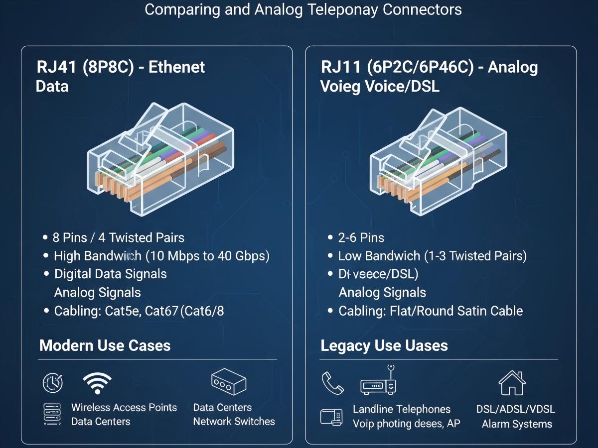 RJ45 vs RJ11: Differences, Uses, Compatibility & Buying Guide (2026 ...