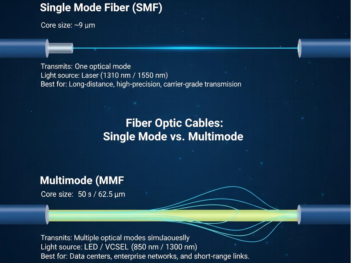 Single Mode vs Multimode Fiber Cable: Difference & How to Choose 2026 ...