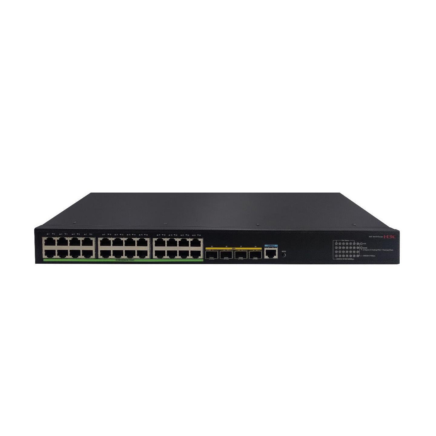 H3C S5170-28S-HPWR-EI 24xSFP + 4x10G PoE Fiber Access Switch – network ...