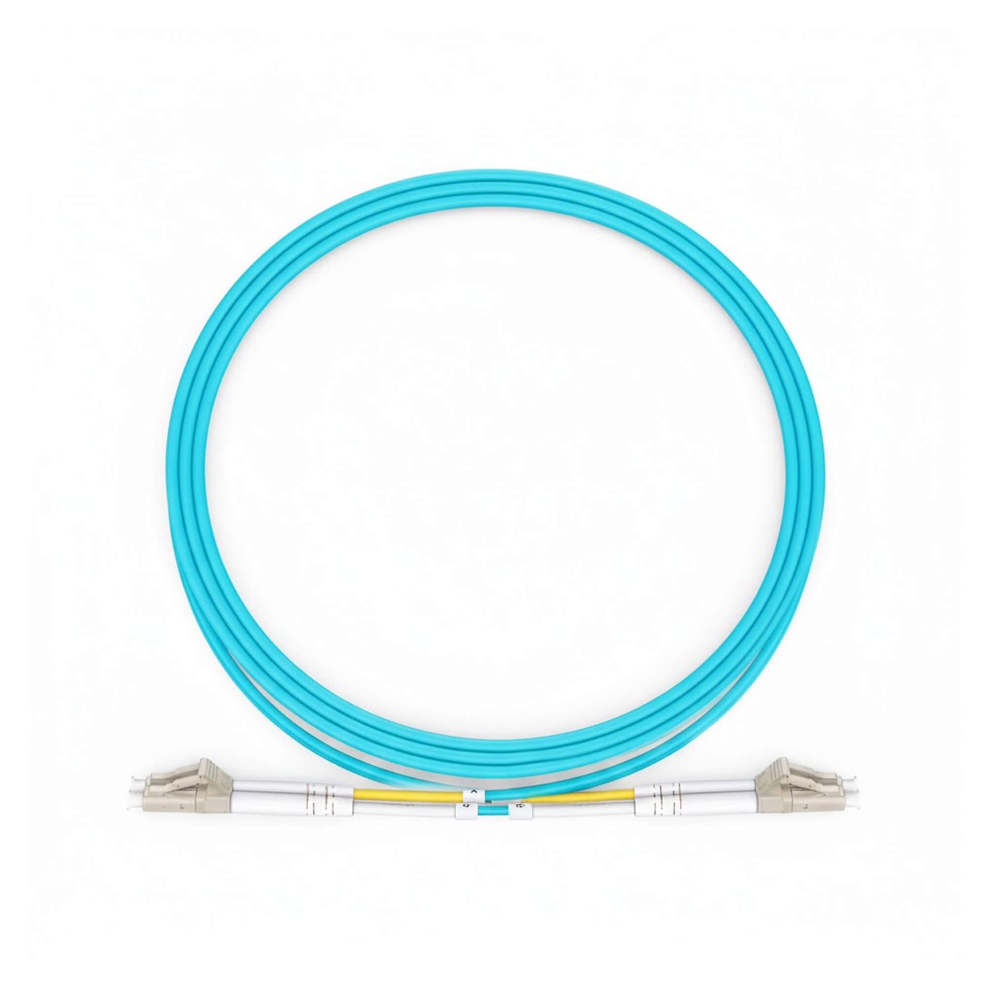 NSComm LC to LC UPC Duplex Multimode OM3 Fiber Patch Cable, 2.0mm OFNR ...